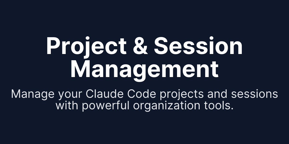 Project & Session Management - Claudia
