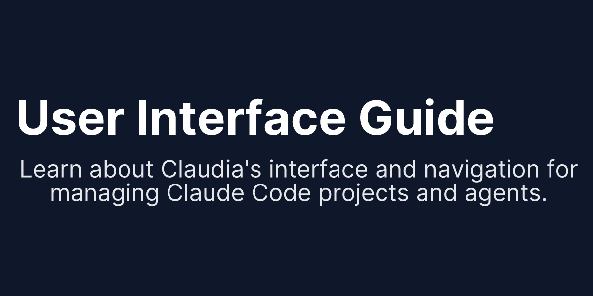 User Interface Guide - Claudia